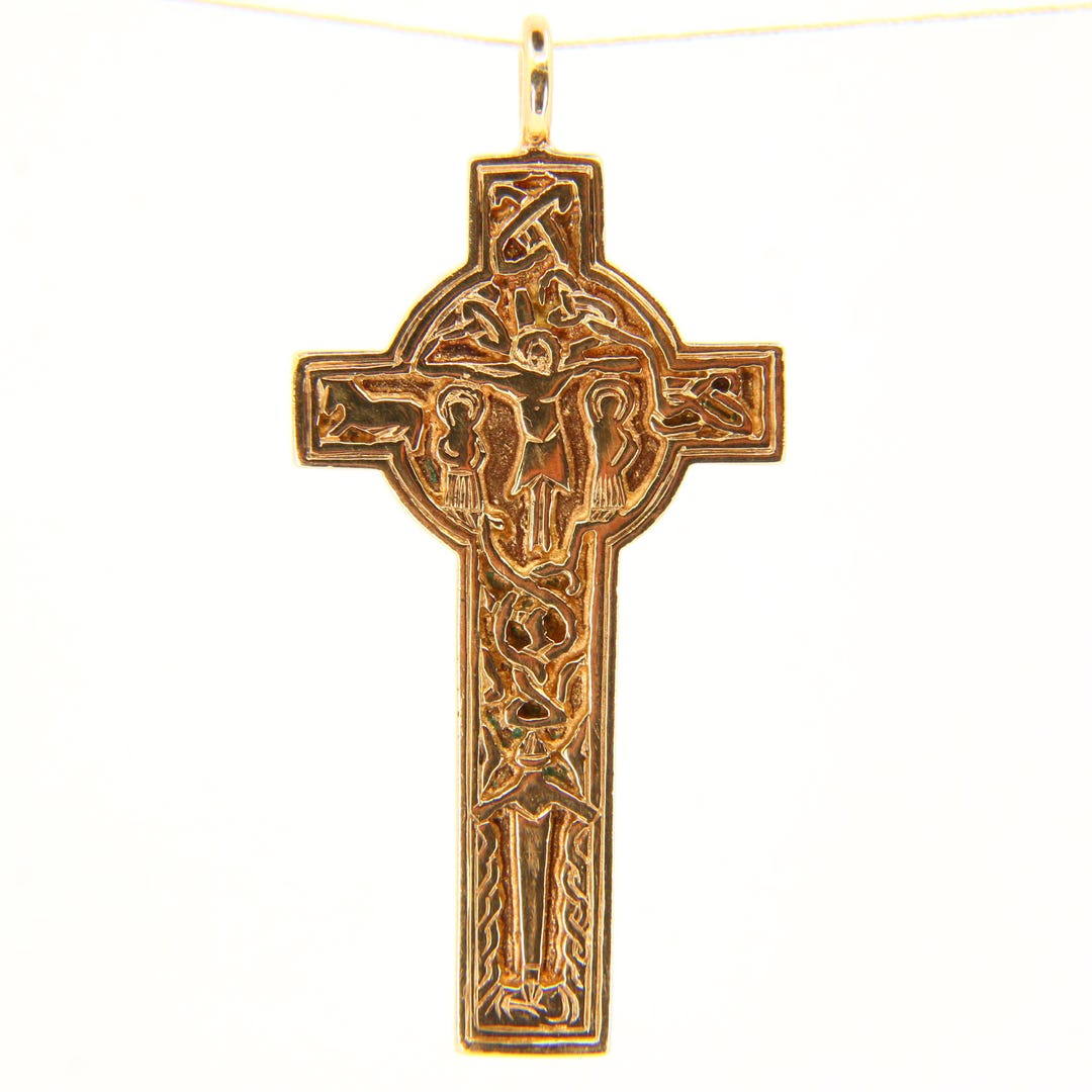 Vintage 9ct Gold Celtic Iona Cross Pendant Engraved Edinburgh ...