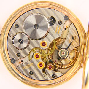 Vintage 9 Carat Half Hunter Pocket Watch Roldor 17 Jewel Hallmarked 1/2 ...