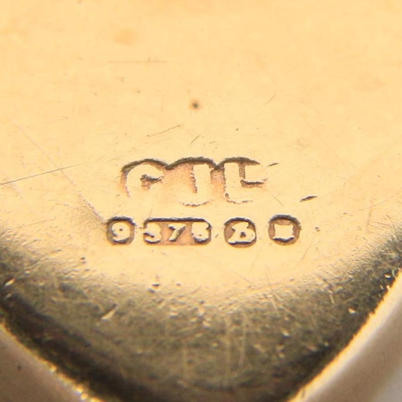 Vintage 9ct Heart Lock Georg Jensen Gold Charm Padlock Closer Pendant ...
