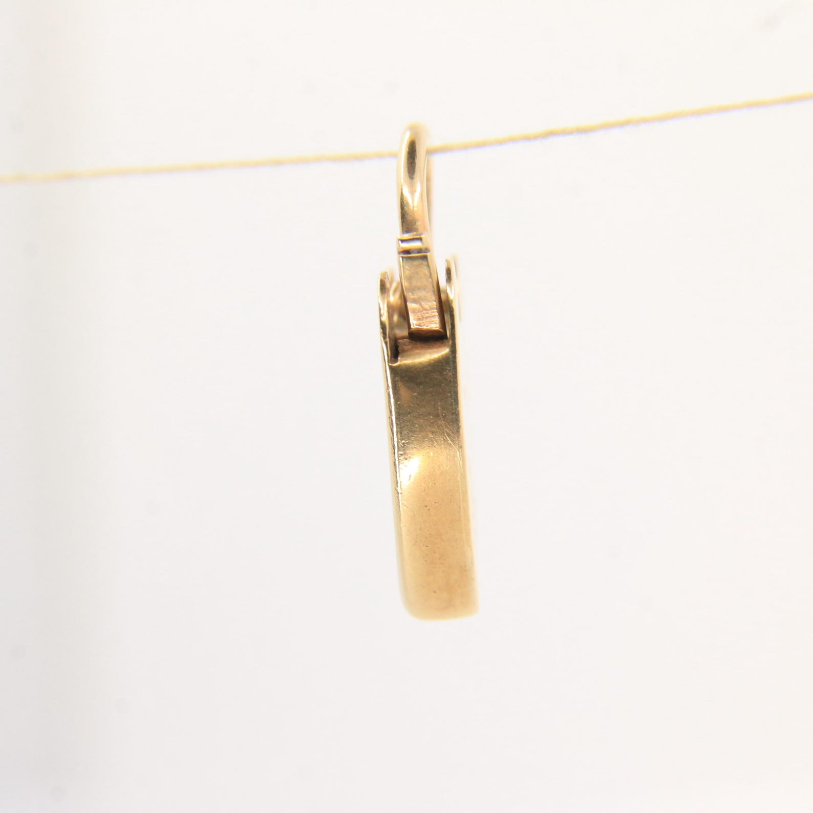 Vintage 9ct Heart Lock Georg Jensen Gold Charm Padlock Closer Pendant ...