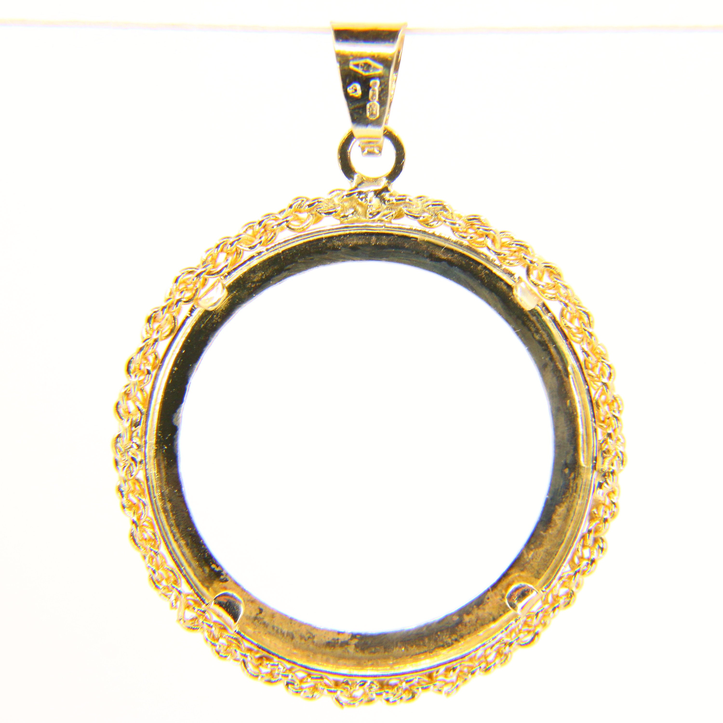 Vintage 9ct Full Sovereign Gold Coin Display Pendant Yellow Gold ...