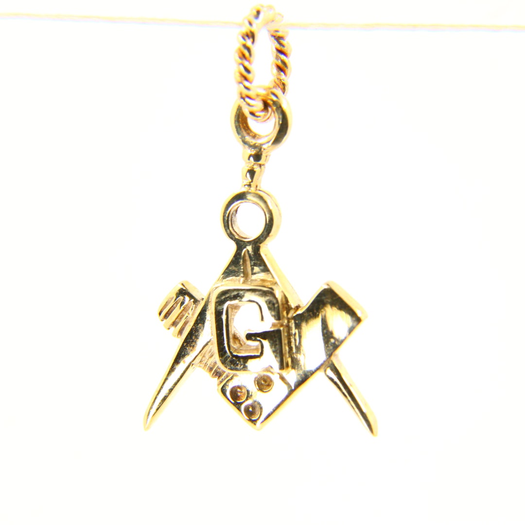 Vintage 9ct Masonic Gold Charm Hallmarked Yellow Gold Freemason Pendant ...