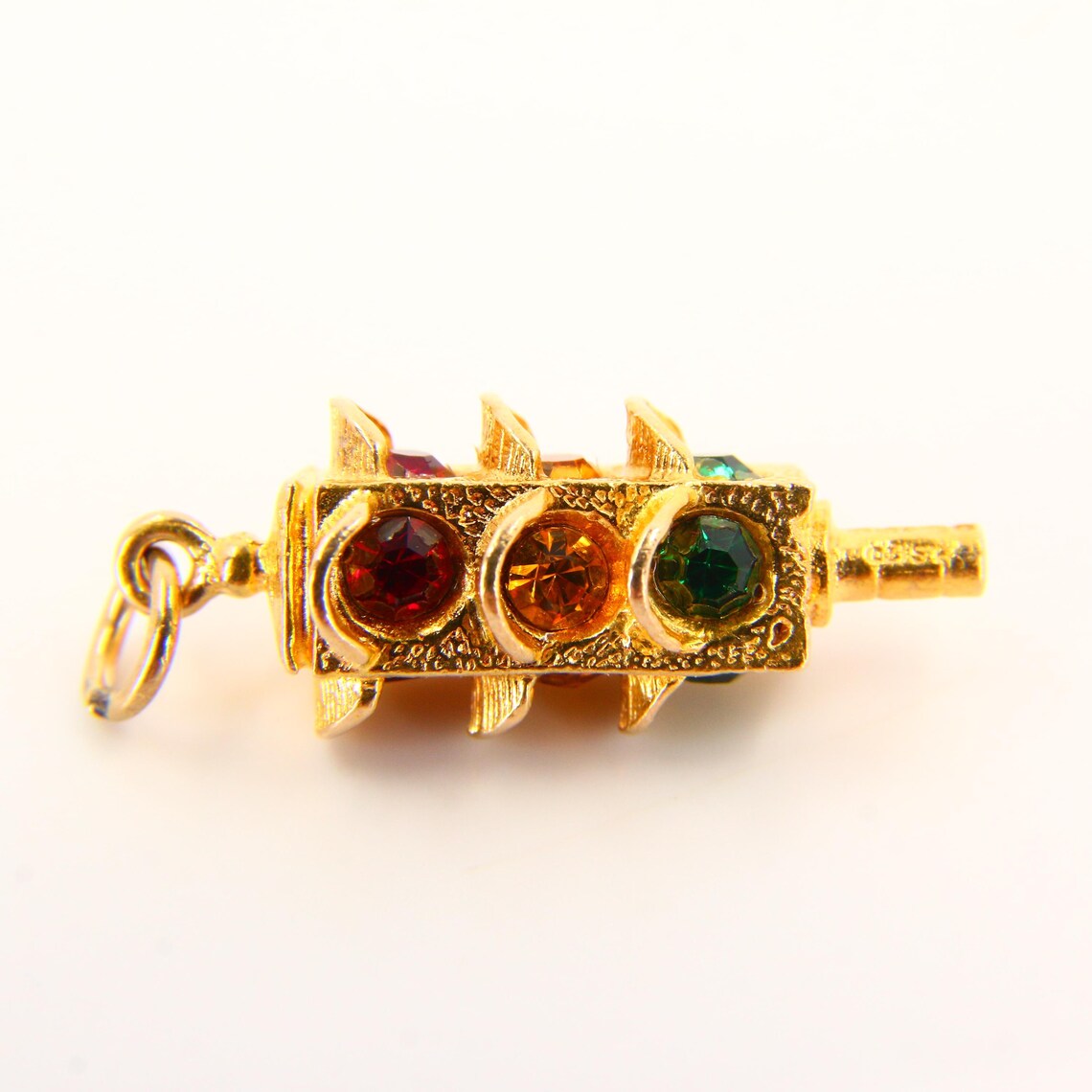 Vintage 9ct Yellow Gold Traffic Light Charm Pendant - Etsy