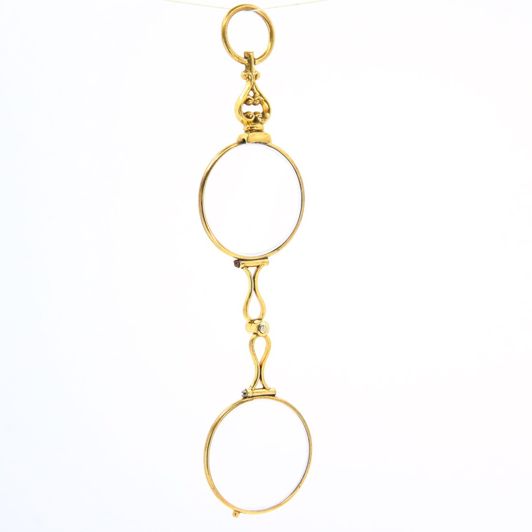 Antique Gold Plated Folding Lorgnette Reading Glasses Rolled Gold ...
