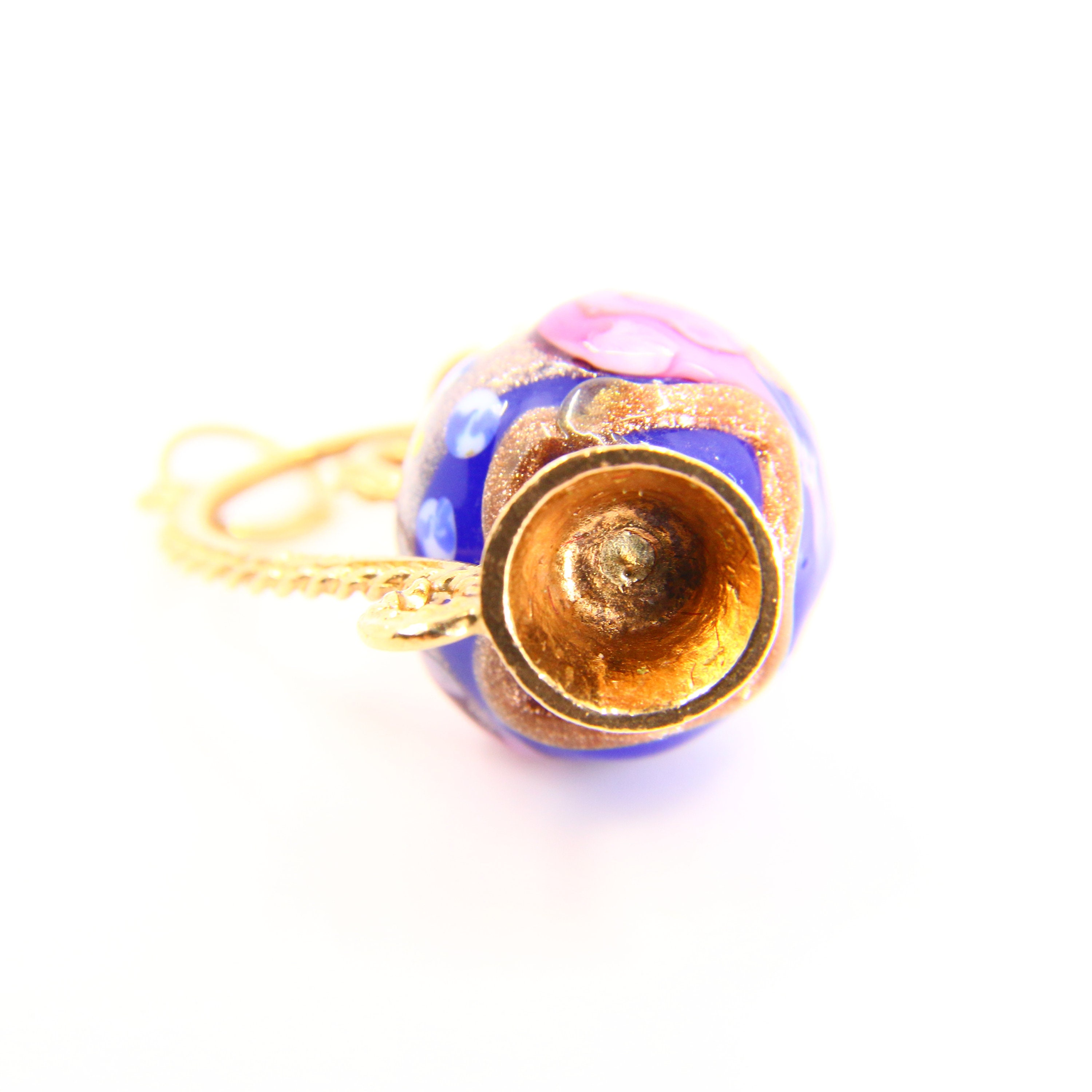 Vintage 9ct Enamel Ewer Jug Charm Hallmarked Yellow Gold Pendant ...