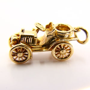 Vintage 9ct Automobile Opening Charm Detailed Yellow Gold Hallmarked ...
