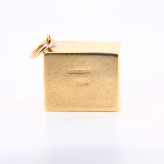Vintage 9ct Ten Bob Emergency Break Glass Gold Charm … - Gem