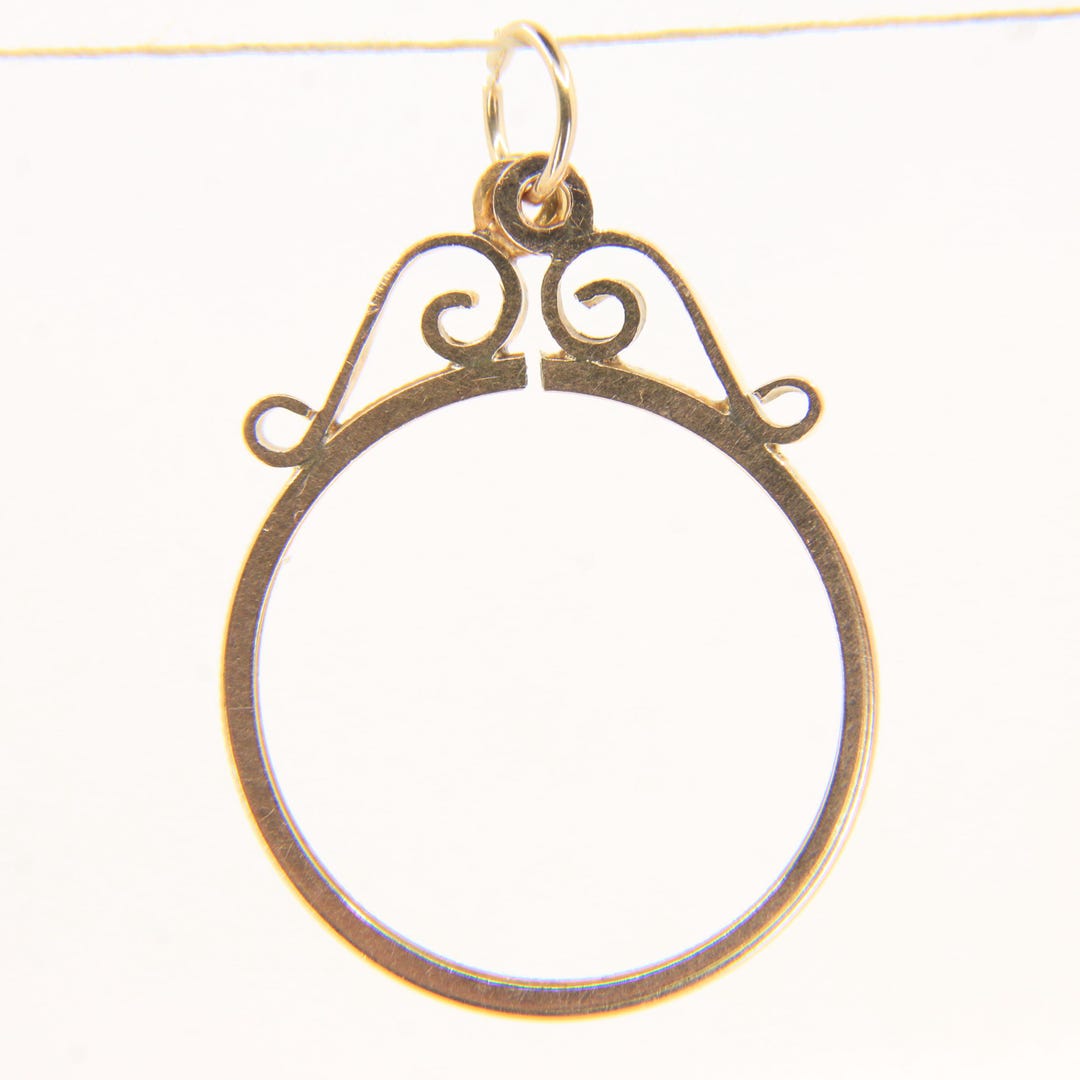 Vintage 9ct Gold Full Sovereign Holder Coin Frame Pendant Charm Gift - Etsy