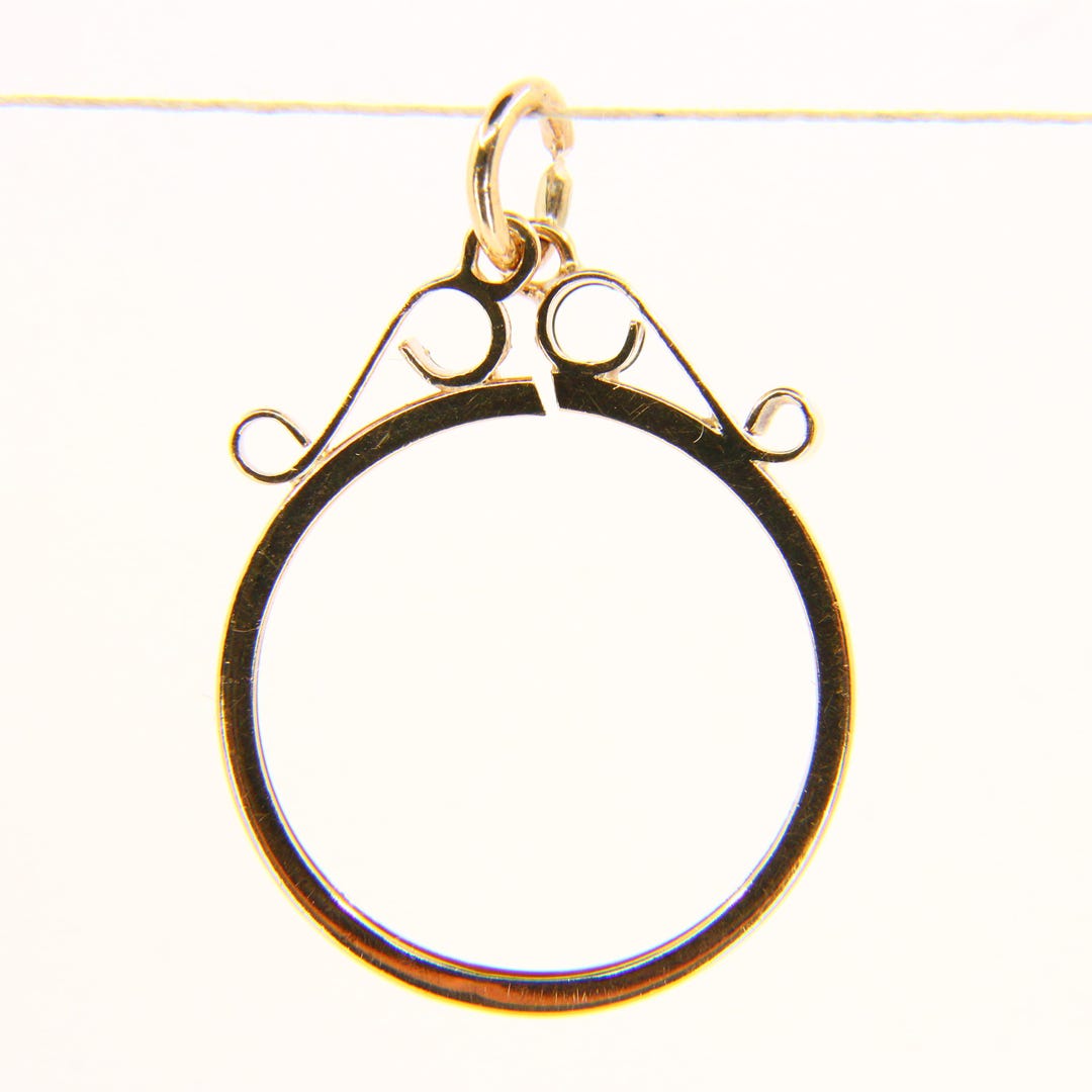 Vintage 9ct Gold Half Sovereign Frame Pendant – Solid Yellow Gold ...