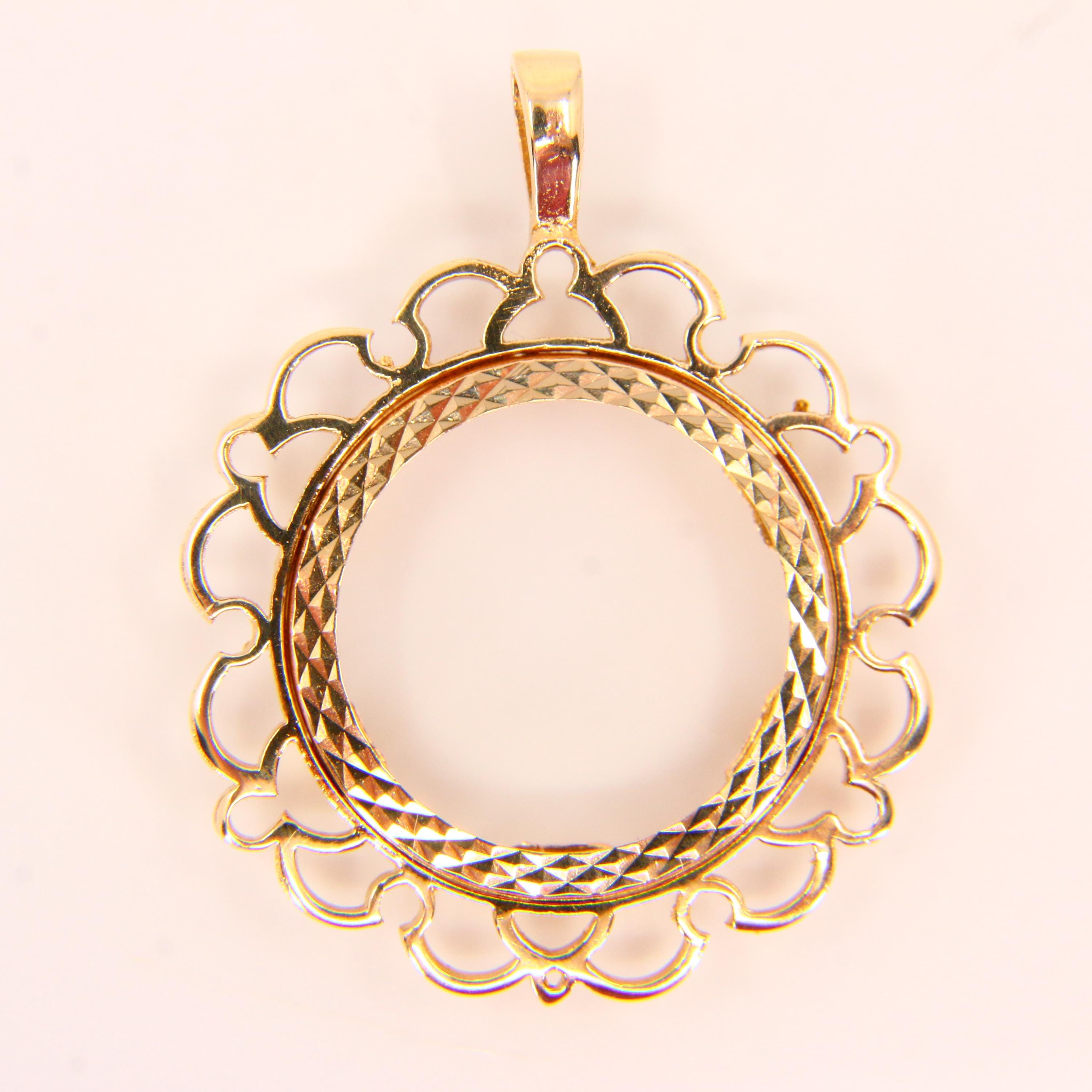Vintage 9ct Gold Half Sovereign Gold Coin Display Pendant Hallmarked ...
