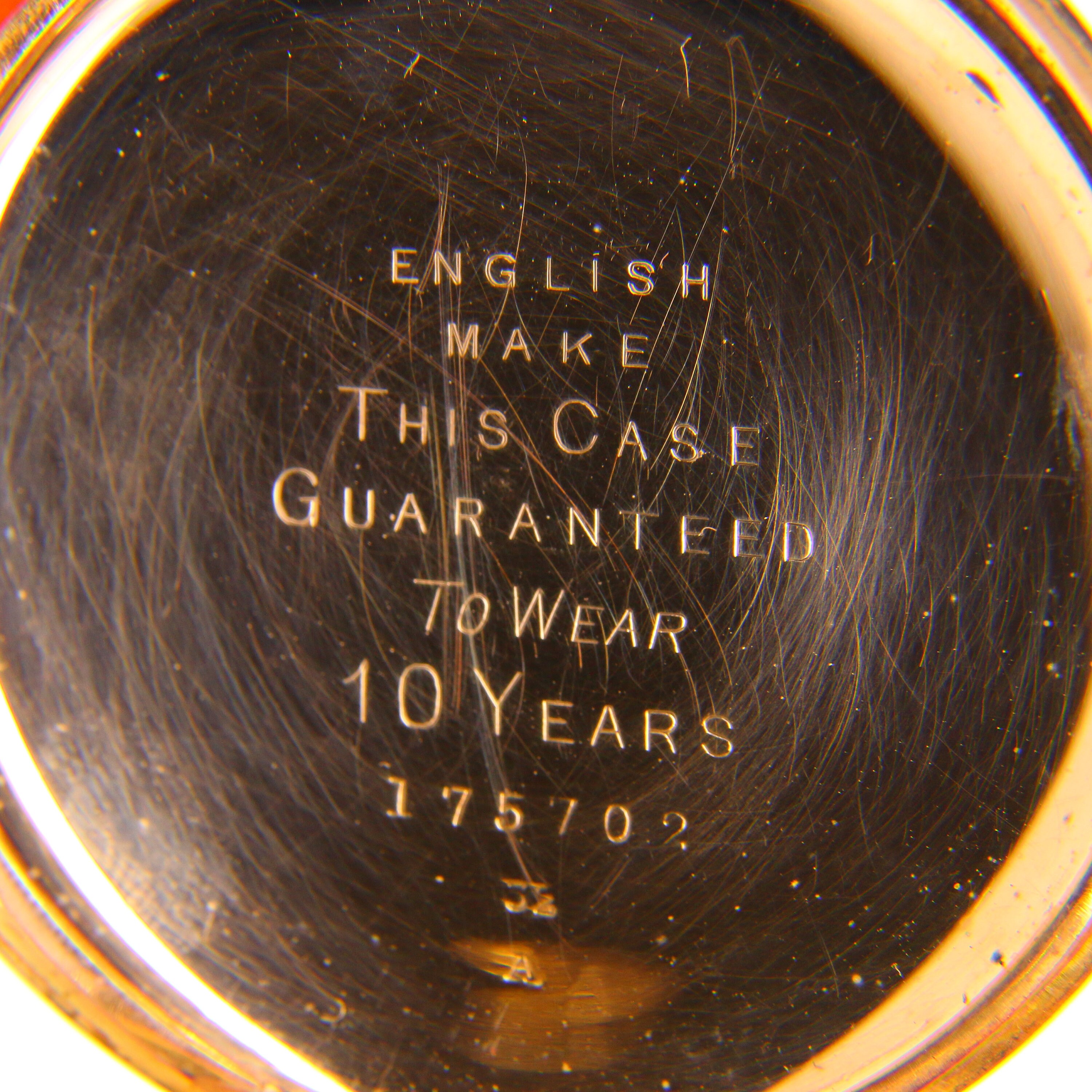 Antique 1920 the Angus Full Hunter Pocket Watch Keyless Mechanical Gold ...