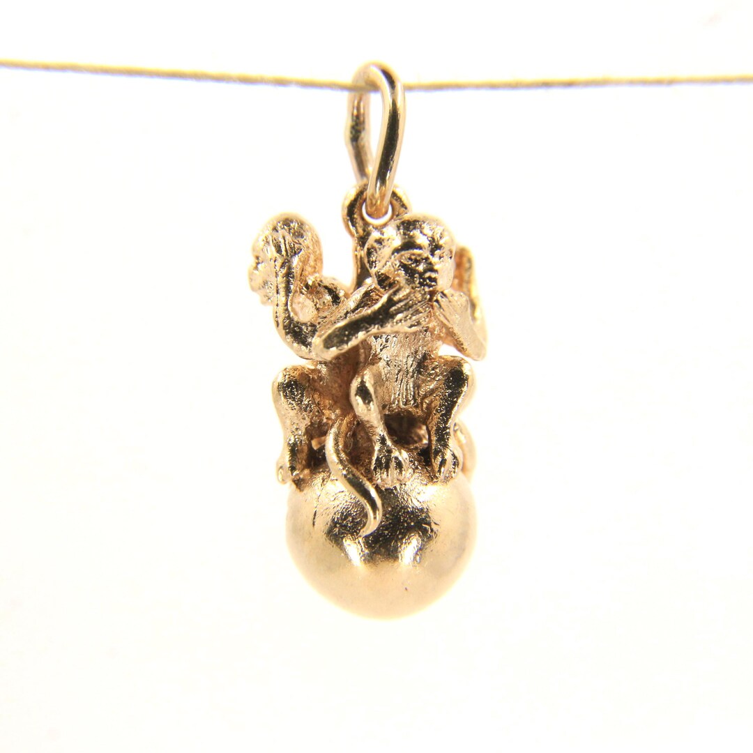 Vintage 9ct Three Wise Monkeys Pendant Charm Yellow Gold Gift - Etsy