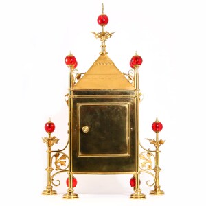 Antique Gothic Revival Gilt Brass Scottish Mantel Clock Circa 1870 by ...