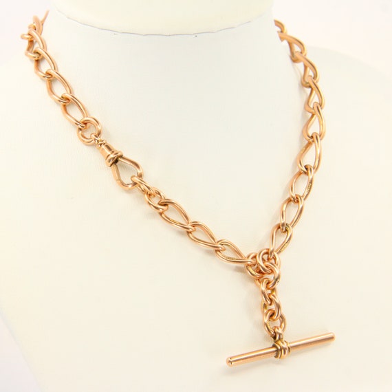 Antique 9ct Rose Gold Albert Watch Chain Guard Chain … - Gem
