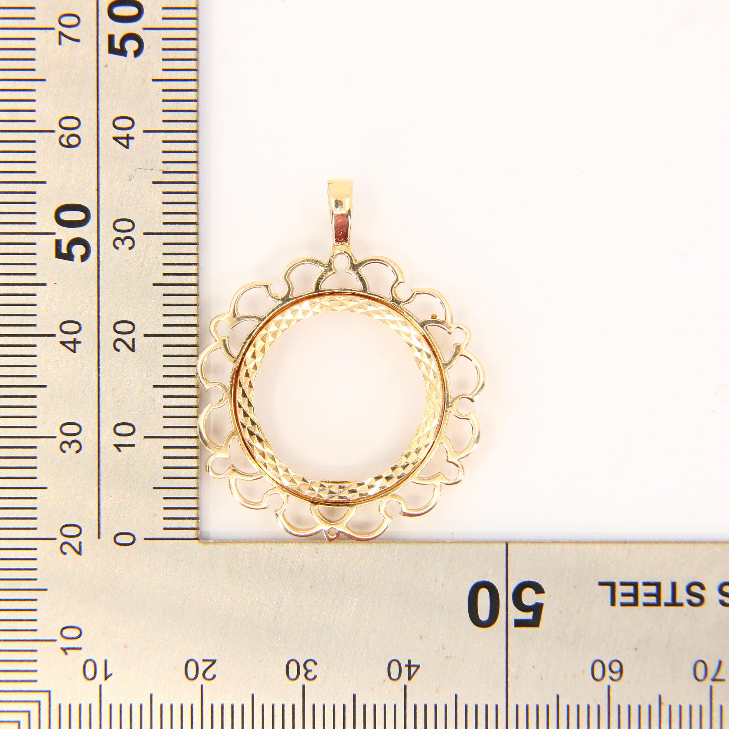 Vintage 9ct Gold Half Sovereign Gold Coin Display Pendant Hallmarked ...
