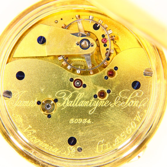 Antique 18 Carat Gold Chronograph Pocket Watch Free S… - Gem