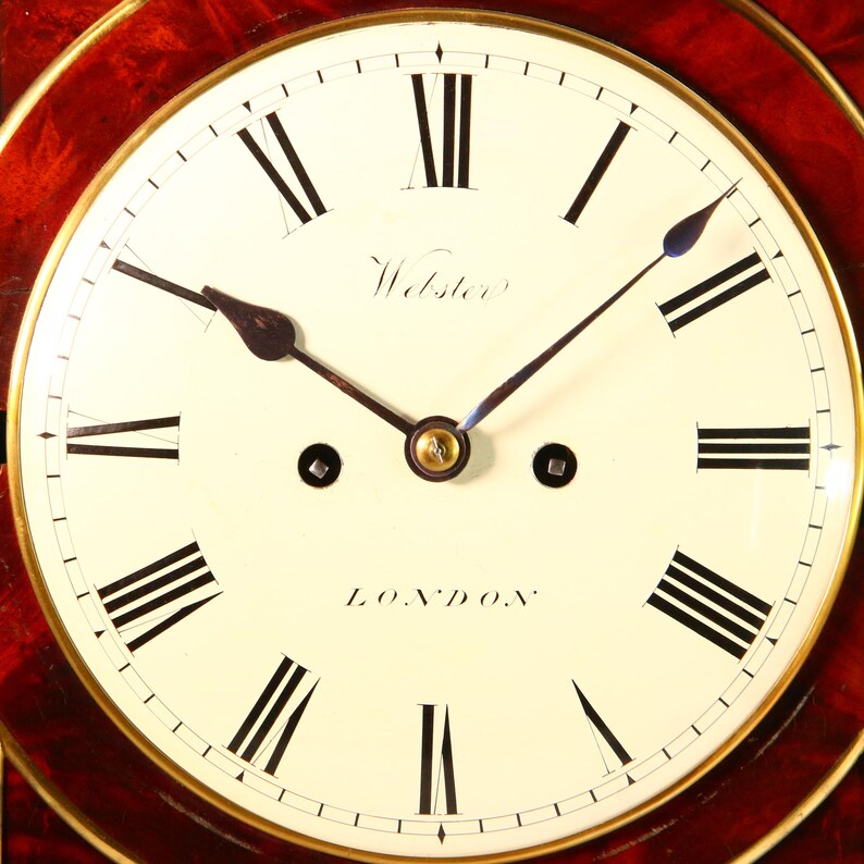 Richard Webster London Antique Regency Mahogany Bracket Clock Chime ...