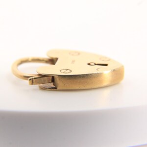 Vintage 9ct Heart Lock Georg Jensen Gold Charm Padlock Closer Pendant ...
