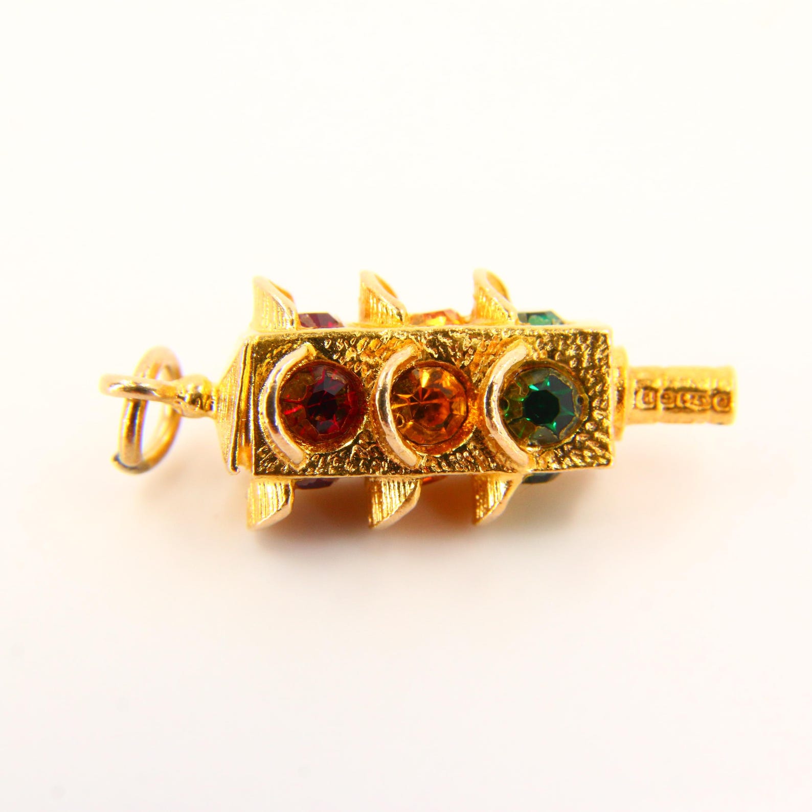 Vintage 9ct Yellow Gold Traffic Light Charm Pendant - Etsy