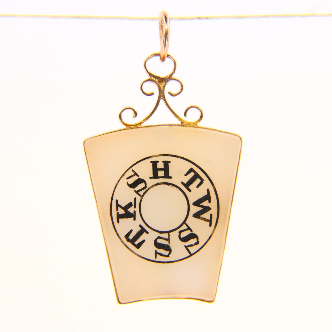 Antique 9ct Gold Masonic Fob Chalcedony Agate Keystone HTWSSTKS ...