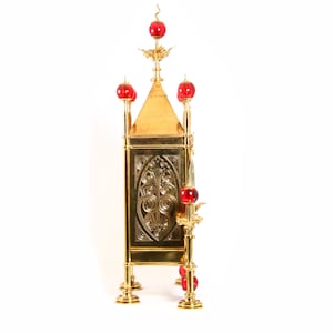 Antique Gothic Revival Gilt Brass Scottish Mantel Clock Circa 1870 by ...