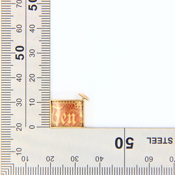 Vintage 9ct Ten Bob Emergency Break Glass Gold Charm … - Gem