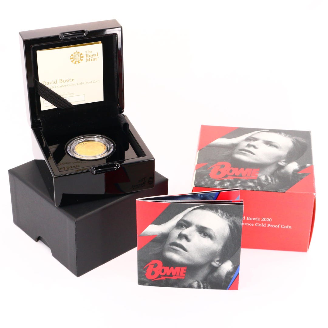 2020 Royal Mint Solid Gold Proof David Bowie Coin 1/4oz - Music Legends ...