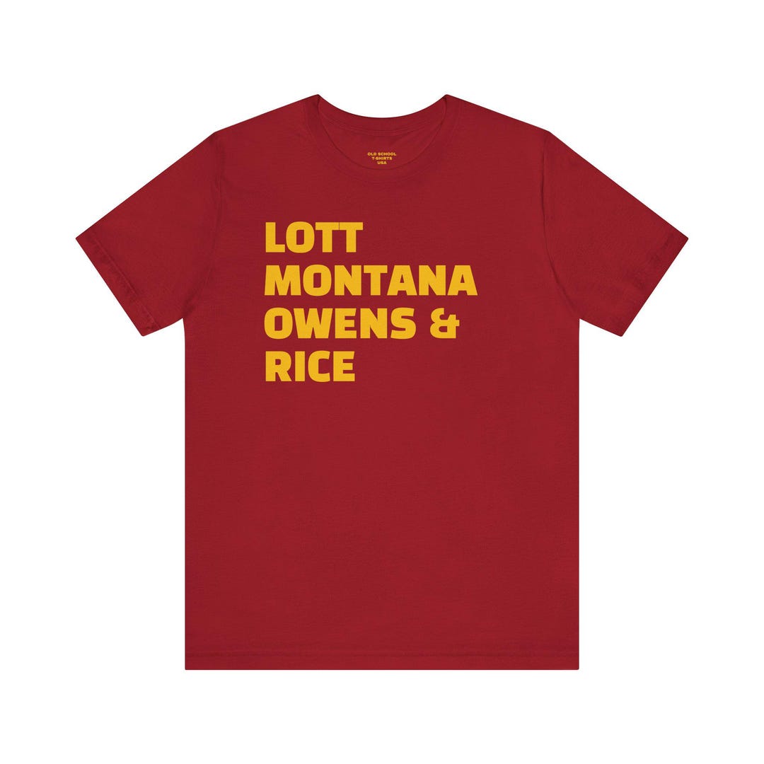 Football Legends Tribute Unisex Tee, San Francisco 49ers Shirt, Rice ...