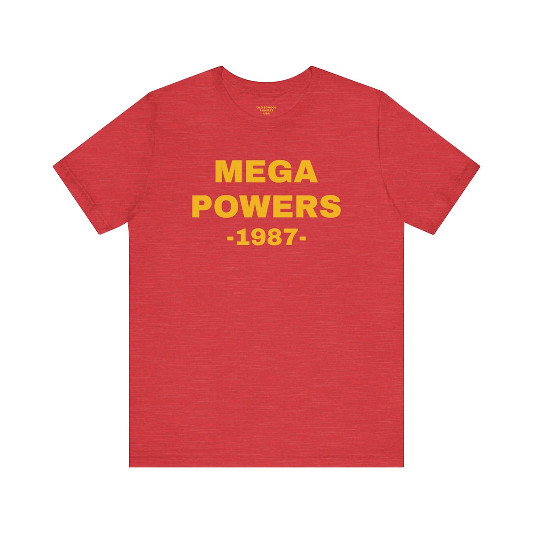 Vintage 1987 Mega Powers Wrestling Shirt Classic Retro Wrestling Tee ...