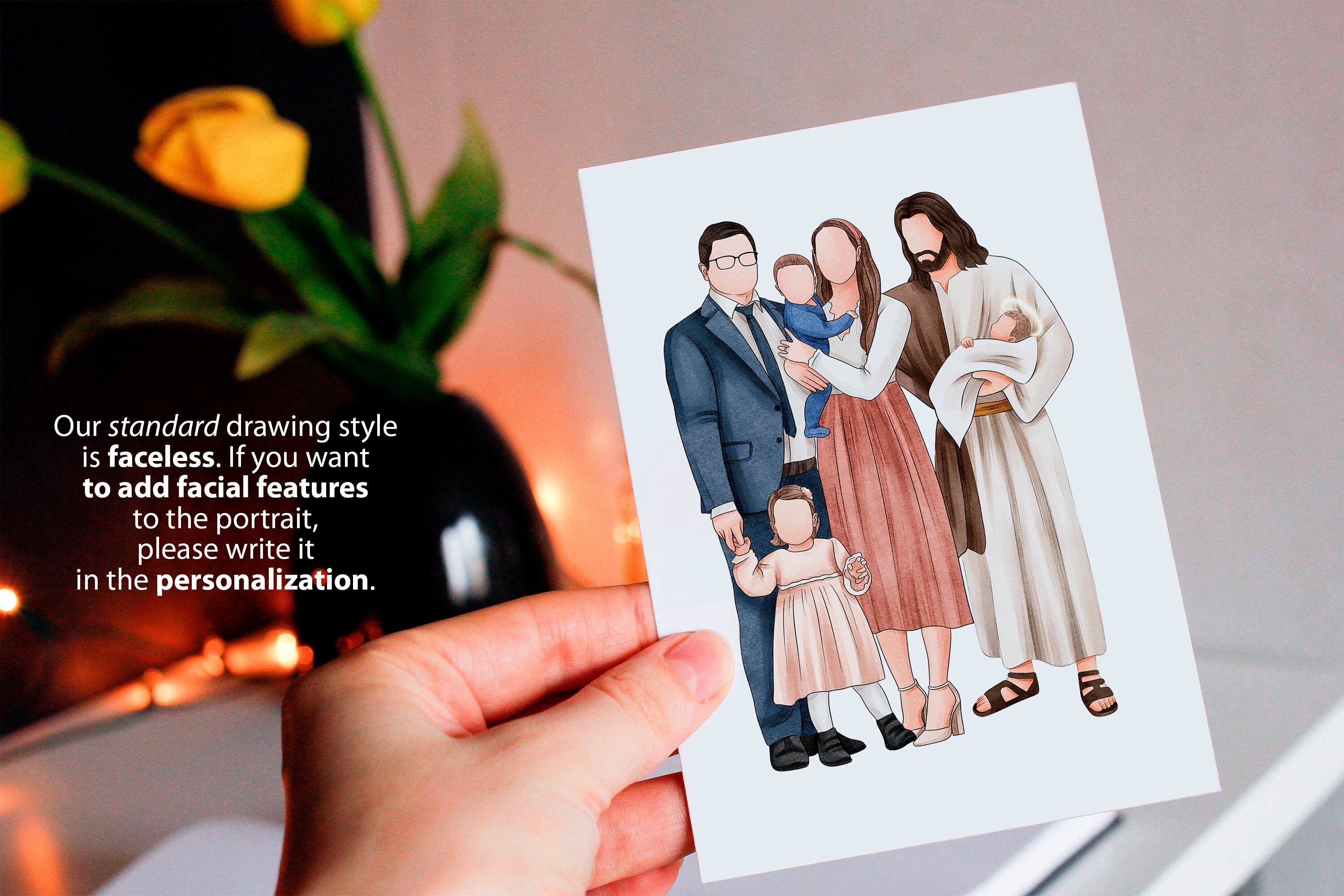 Custom Memorial Portrait Jesus Memorial Loss Portrait Memorial Portrait ...