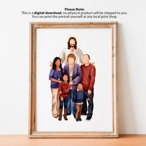Custom Memorial Portrait Jesus Memorial Loss Portrait Memorial Portrait ...