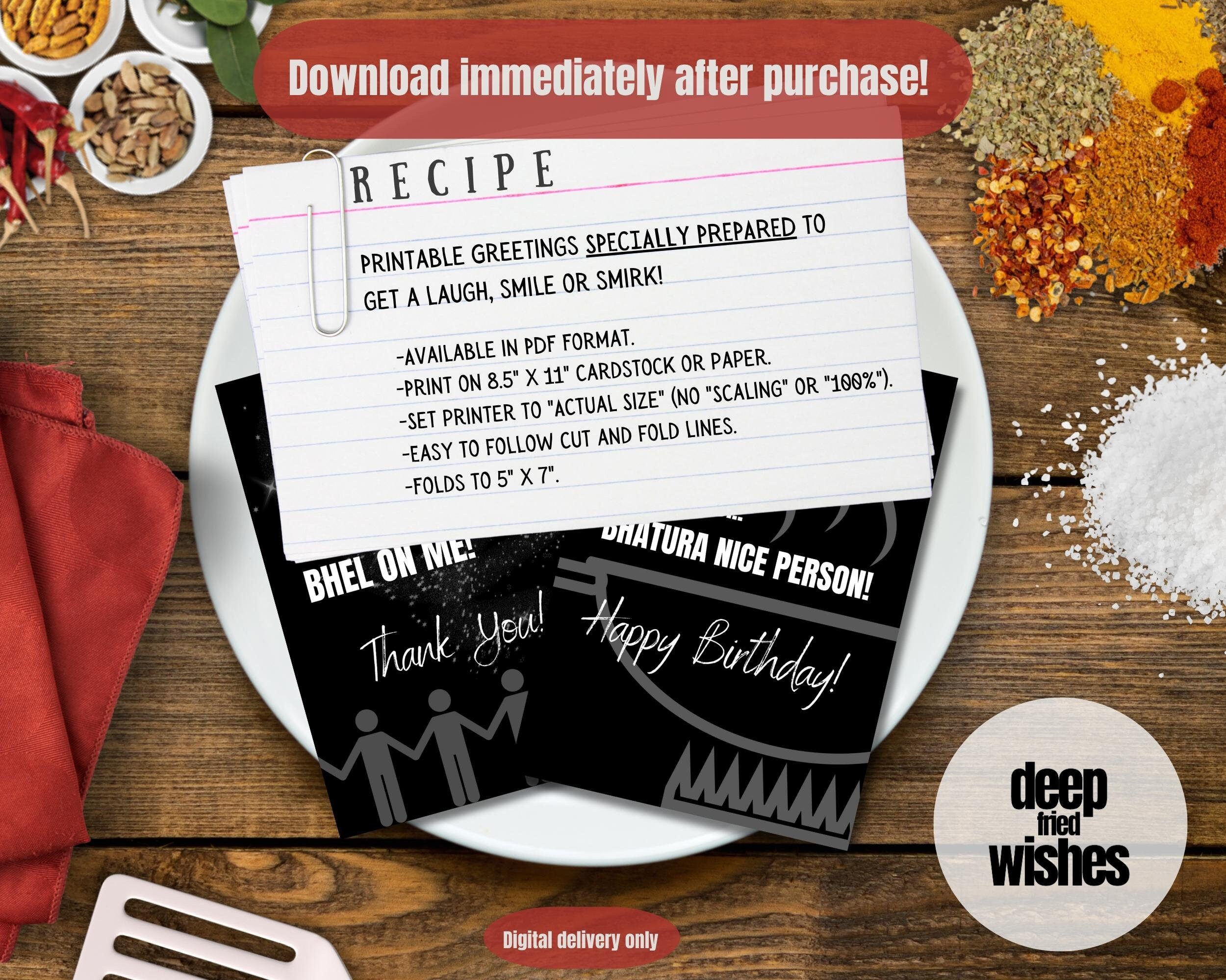 Indian Birthday Card, Printable Greeting Card, Funny Card for Her ...