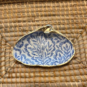 Blue and White Shell Decor - Etsy
