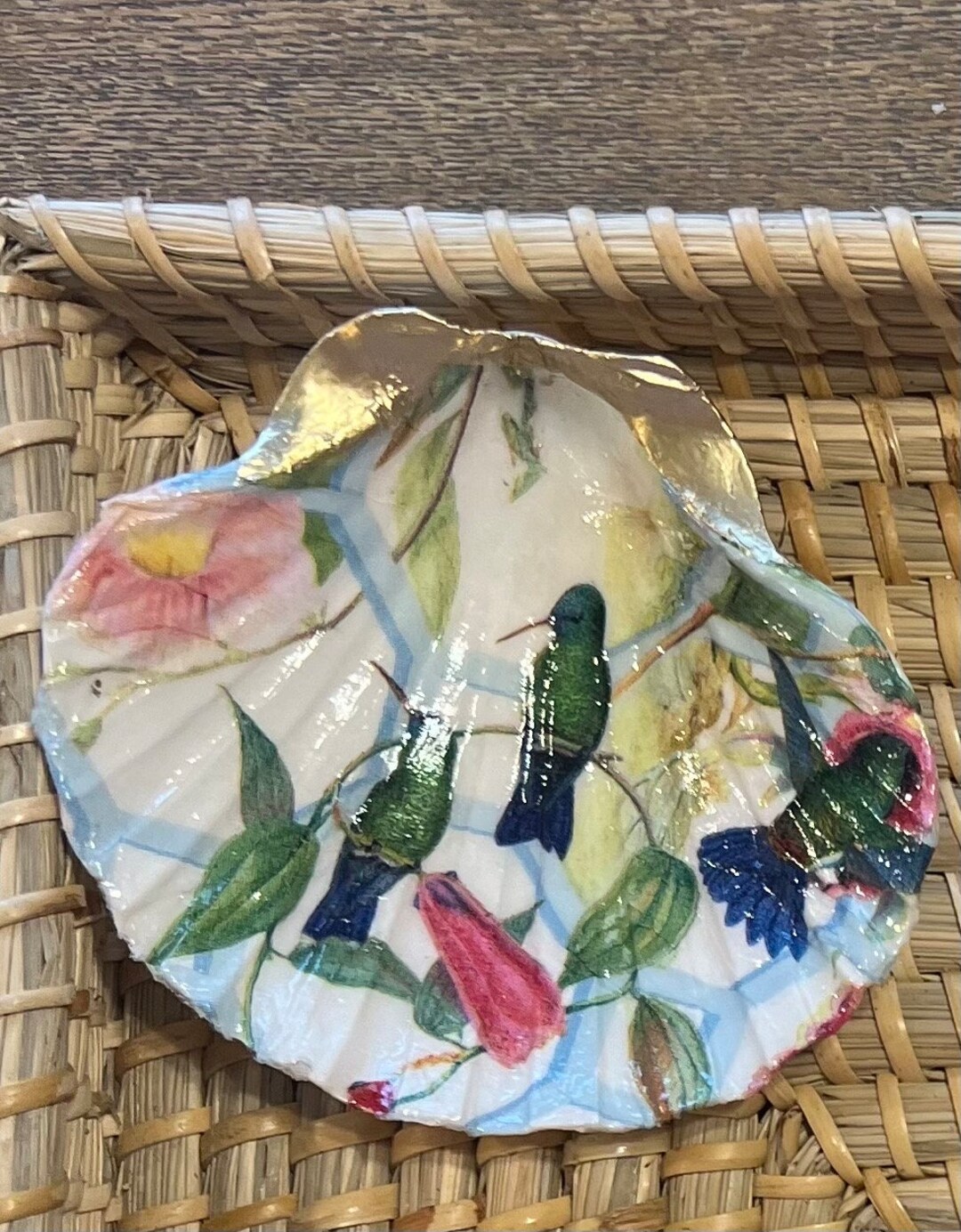 Coastal Hummingbird Shell Decor/tray - Etsy