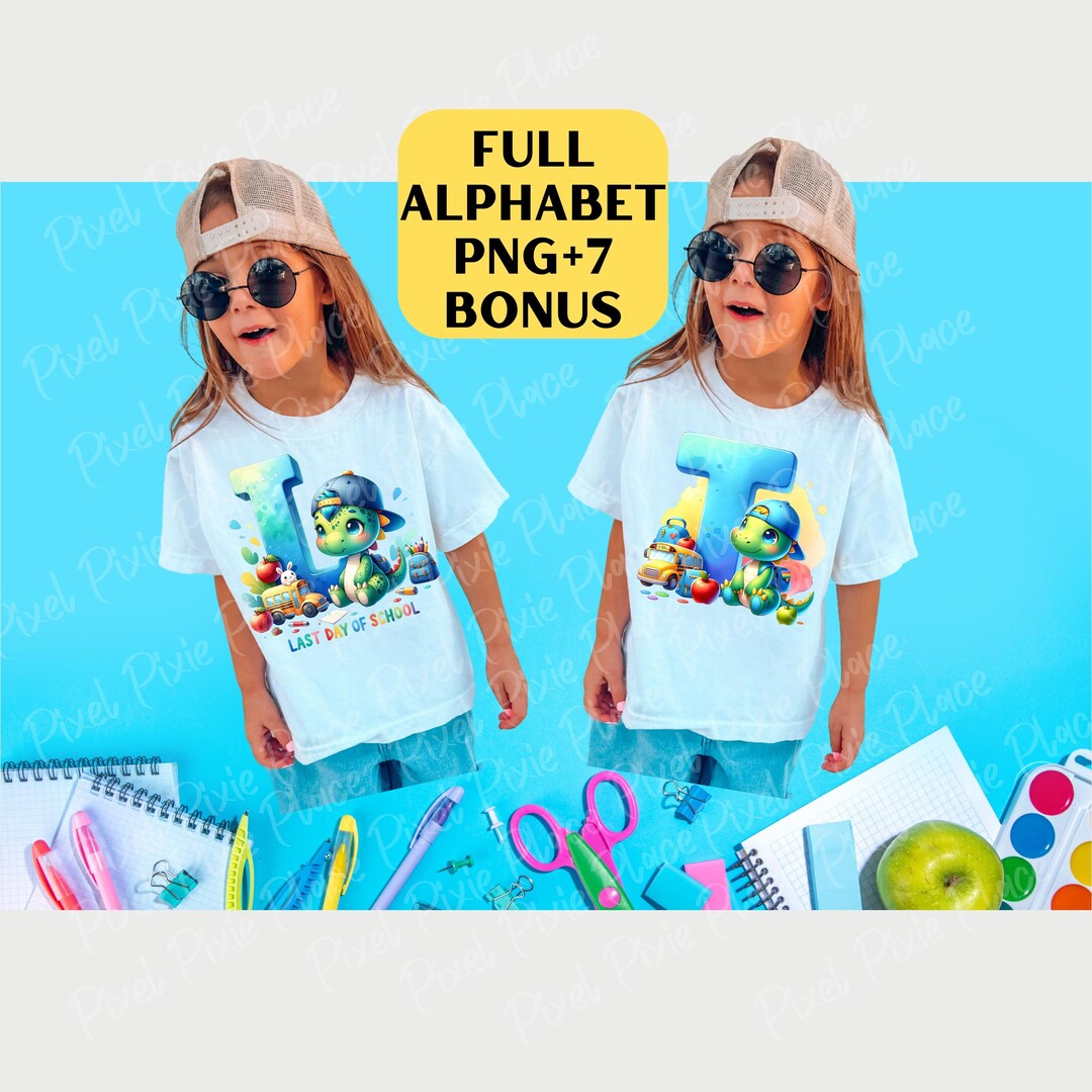 33 School Alphabet PNG Clipart Bundle, Last Day of School, Back to ...
