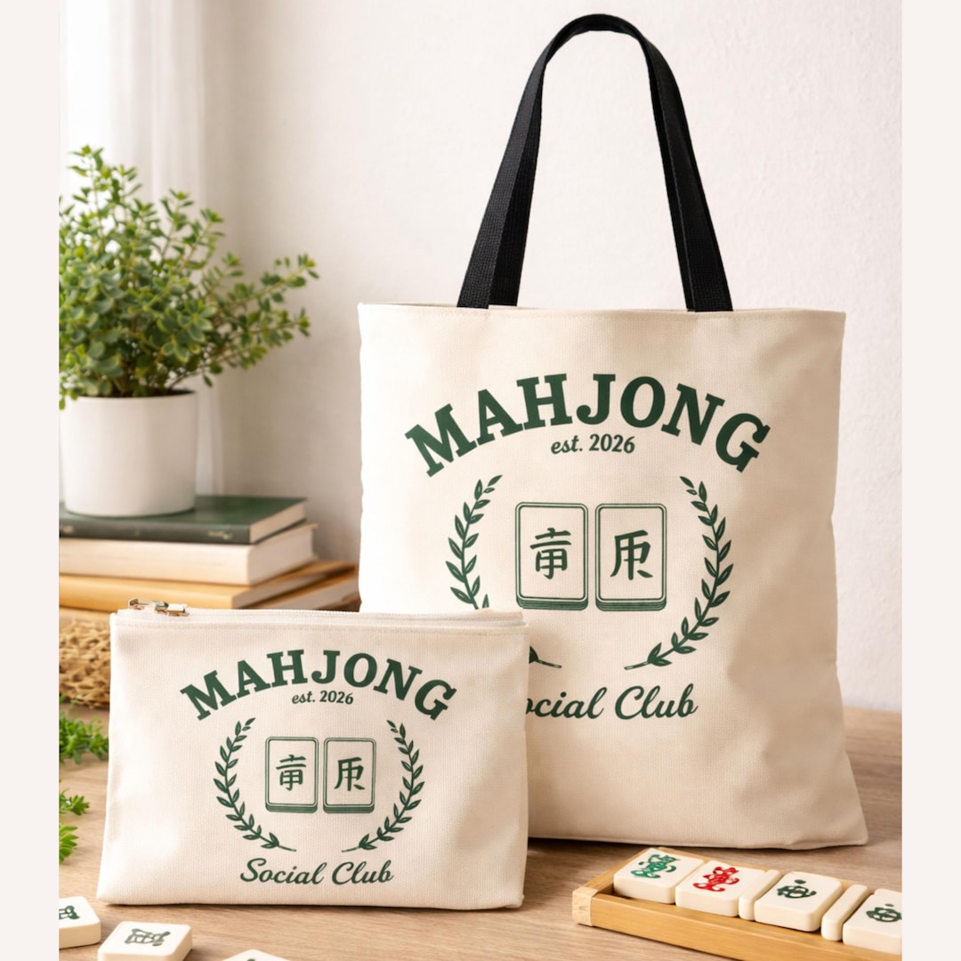 Mahjong Tile Bag, Mahjong Accessory Tote Bag Set, Game Tile Bag ...