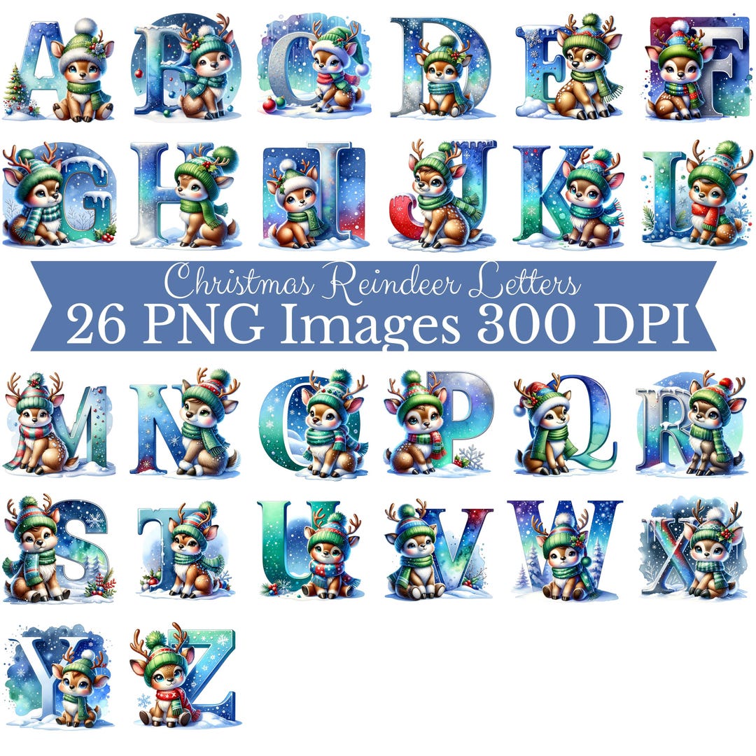 Christmas Alphabet PNG, Christmas Letters Clipart, Ornament PNG, Kids ...