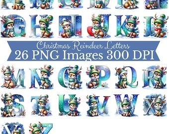Christmas Alphabet PNG, Christmas Letters Clipart, Ornament PNG, Kids ...