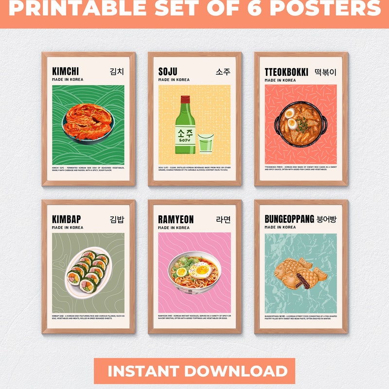 Korean Wall Prints Pack - Etsy