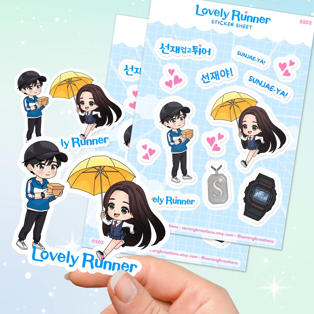 Lovely Runner Sticker, K-drama Sticker Sheet, Korean Drama Merch ...