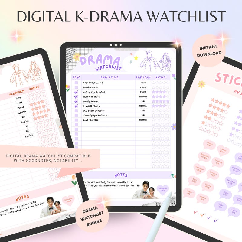Kdrama Watchlist - Etsy