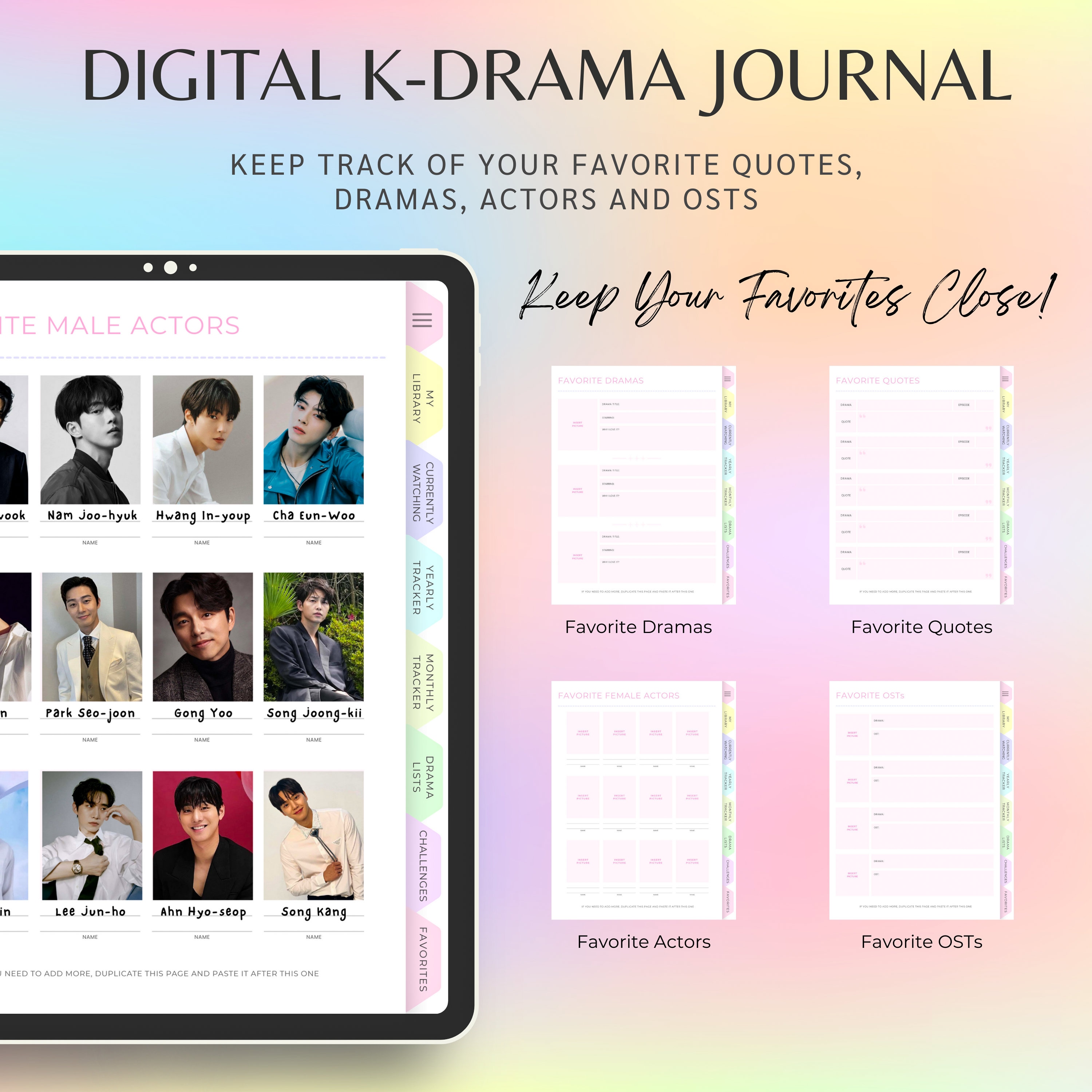 Digital K-drama Journal, K-drama Tracker, Korean Drama Planner, Asian ...
