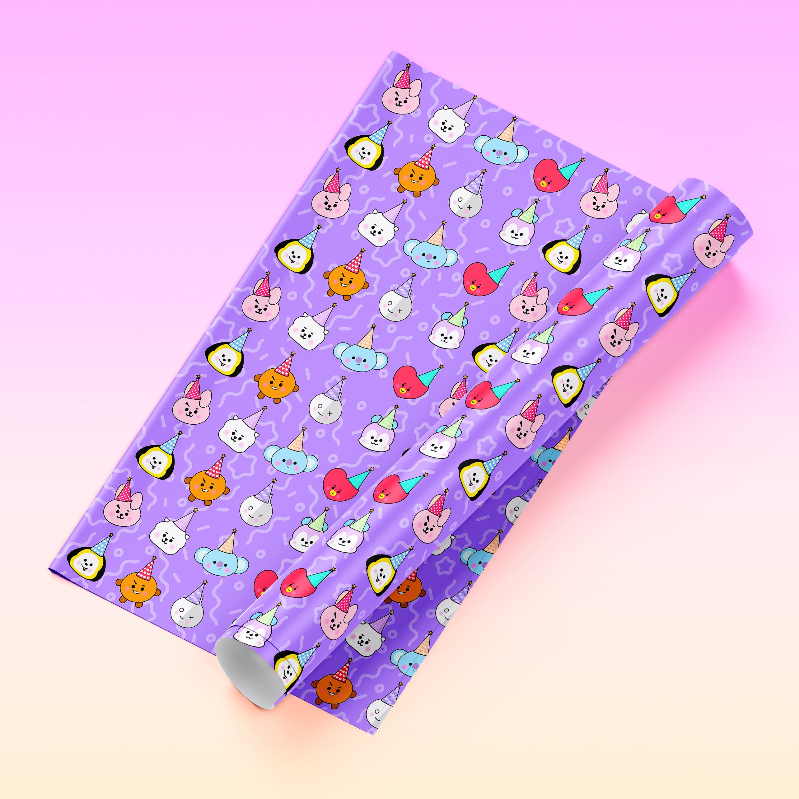 BT21 Gift Wrap, Birthday Gift Wrap, BTS Gift Wrap, K-pop Gift Wrap, BTS ...