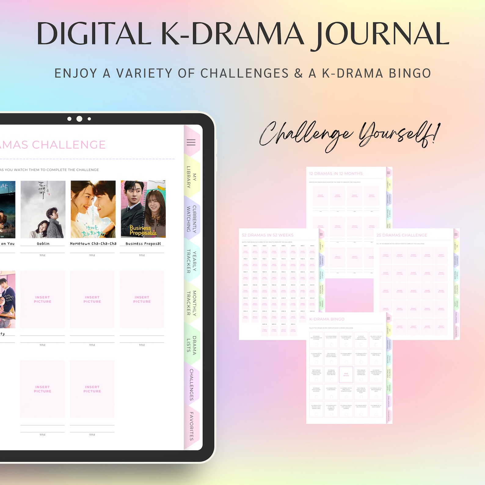 Digital K-drama Journal, K-drama Tracker, Korean Drama Planner, Kdrama ...
