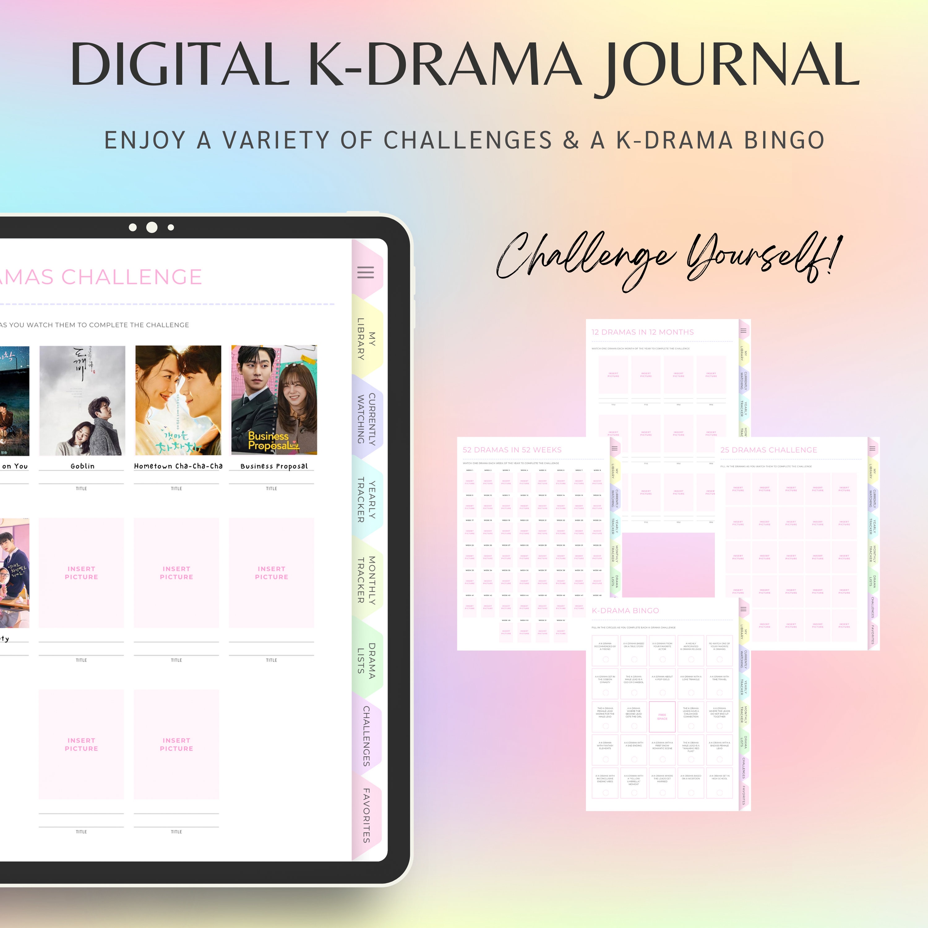 Digital K-drama Journal, K-drama Tracker, Korean Drama Planner, Kdrama ...