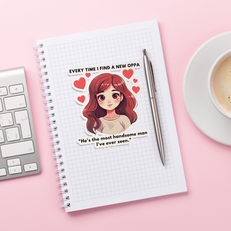 K-drama Sticker, Oppa Sticker, Korean Drama Merch, Kdrama Fan Gift ...