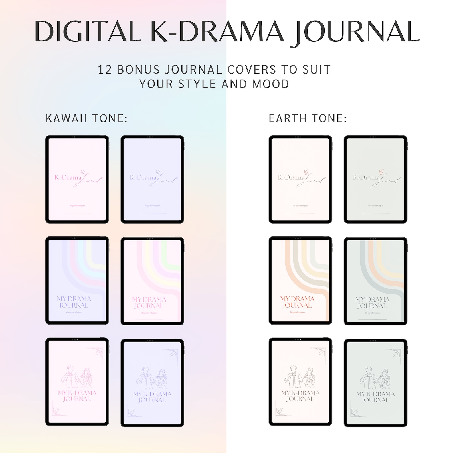 Digital K-drama Journal, K-drama Tracker, Korean Drama Planner, Kdrama ...