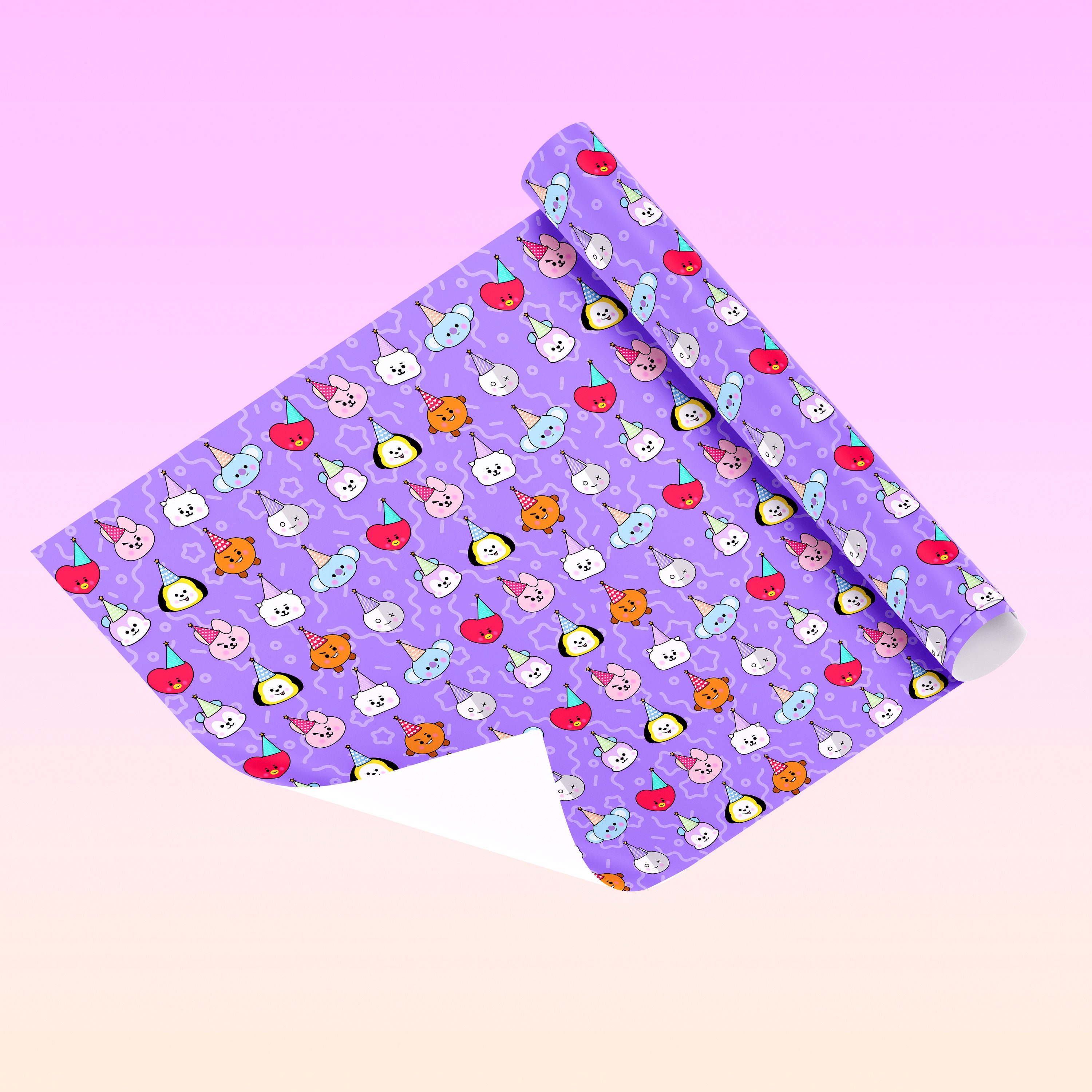 BT21 Gift Wrap, Birthday Gift Wrap, BTS Gift Wrap, K-pop Gift Wrap, BTS ...