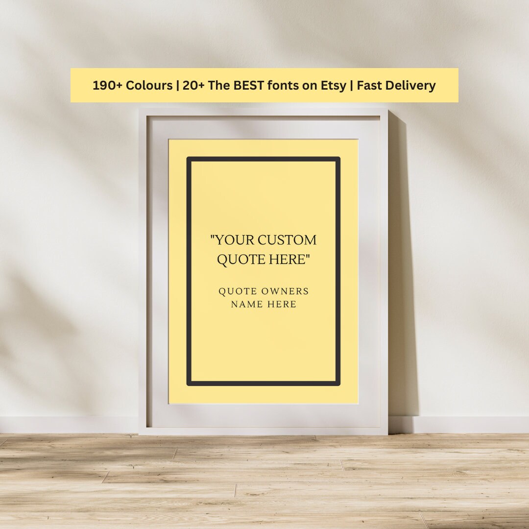 Custom Quote Print Custom Text Print Custom Quote Custom Wall - Etsy