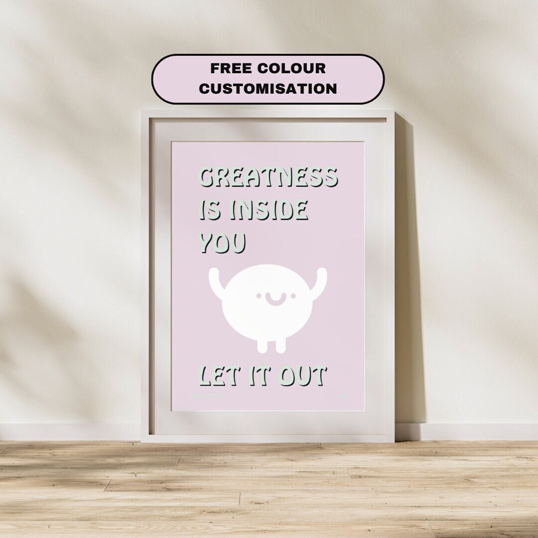 Feel Good Art Print Feel Good Prints Unframed Positive Motivational ...